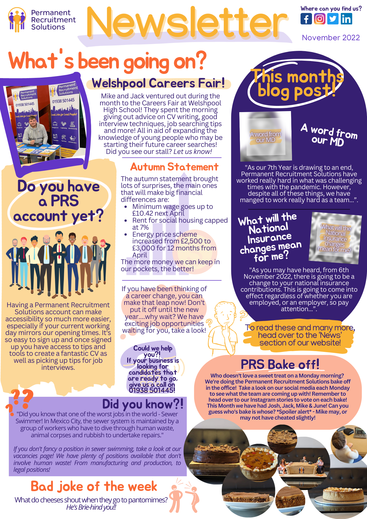 November 2022 Newsletter - Permanent Recruitment Solutions