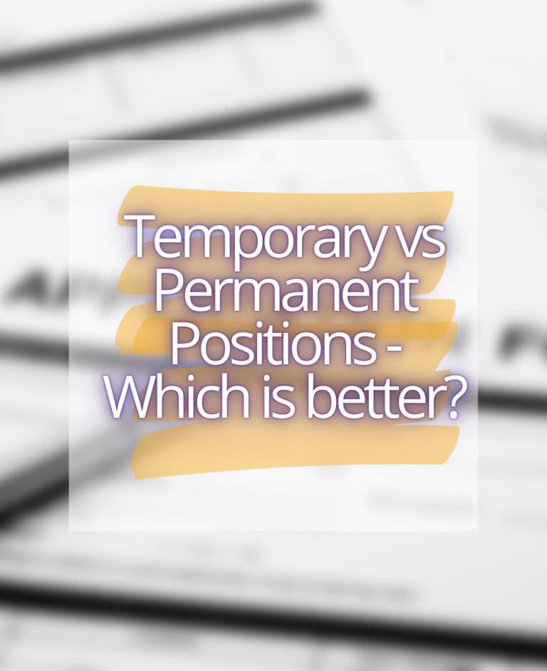 Temporary vs Permanent positions - Which is better? - Permanent ...